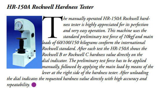 HR-150A Rockwell Hardness Tester ASTM E18 Standard Measuring 20 - 88HRA ...